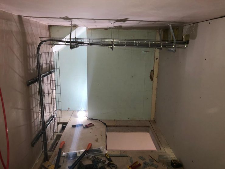 Containment basket Pimlico shop – Local Electricians – Indigo Electrical